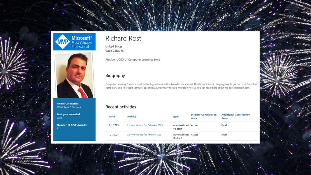 Richard Rost Newest Access Mvp