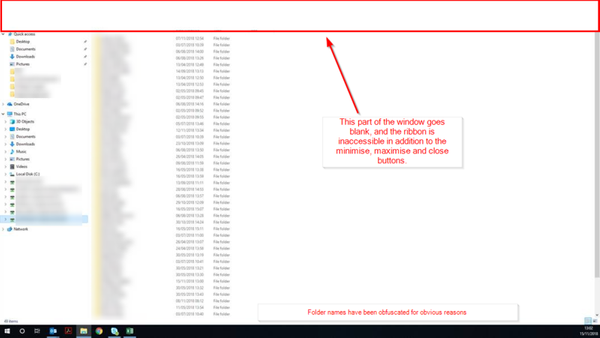 Clearing the Windows 10 "White Bar of Doom"