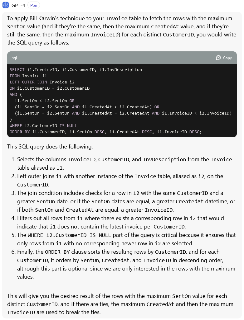 Get Max Row by Group with ChatGPT